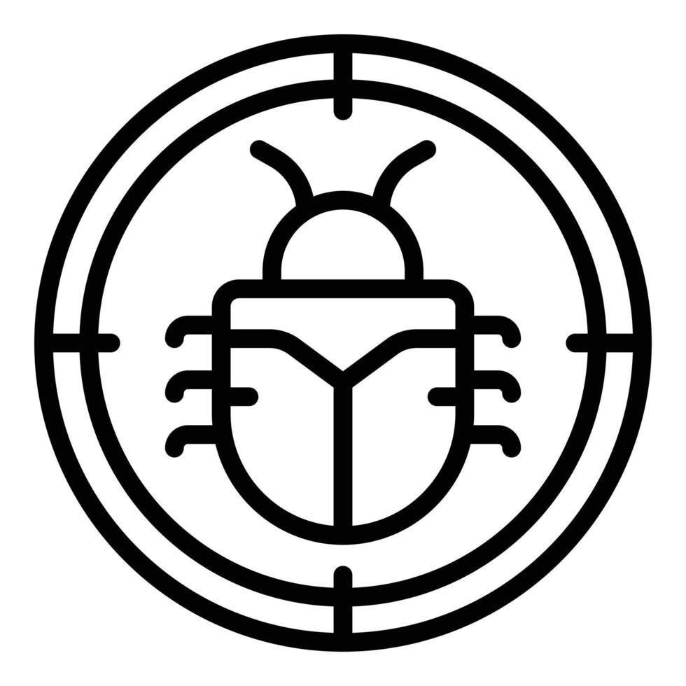 Cyber Bug Icon Outline Vector Secure Fraud 15064040 Vector Art At Vecteezy