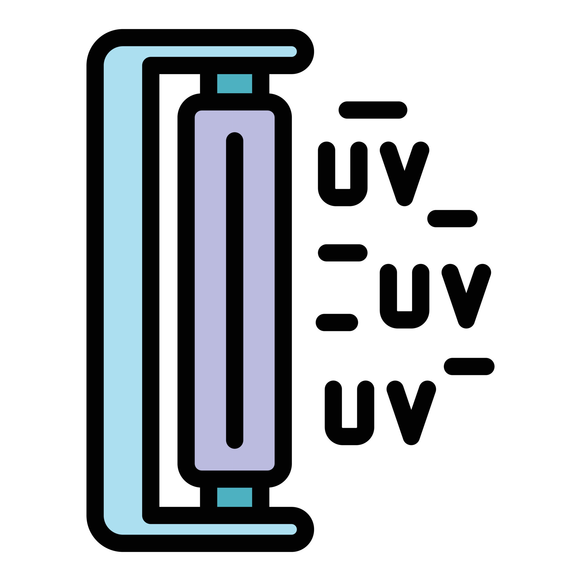 Bactericidal uv lamp icon color outline vector 15064318 Vector Art at Vecteezy