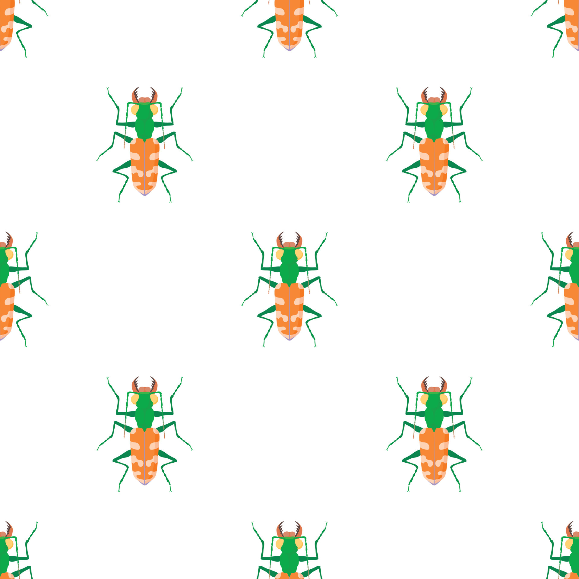 Bug pattern seamless vector 15065368 Vector Art at Vecteezy