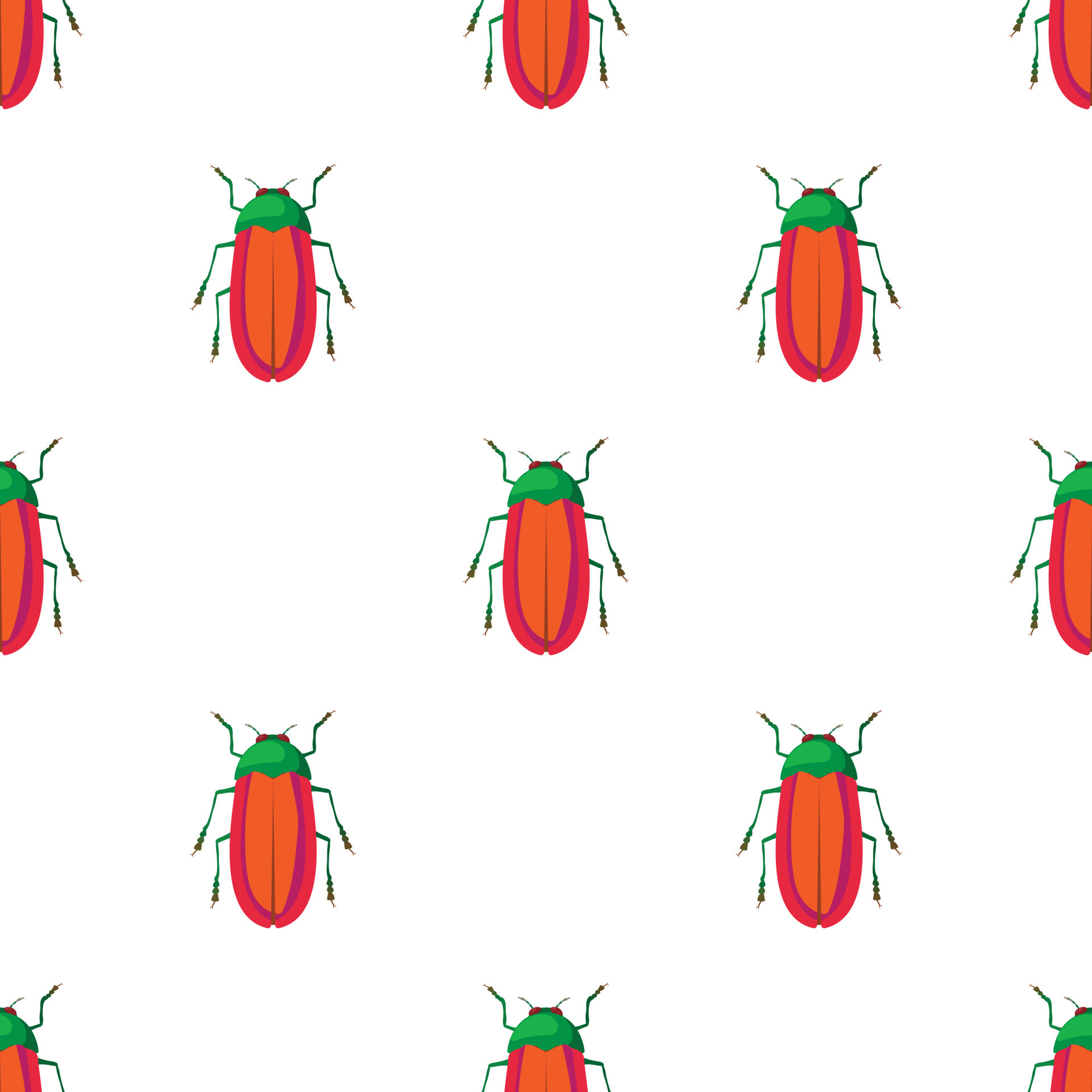 Bug pattern seamless vector 15065373 Vector Art at Vecteezy
