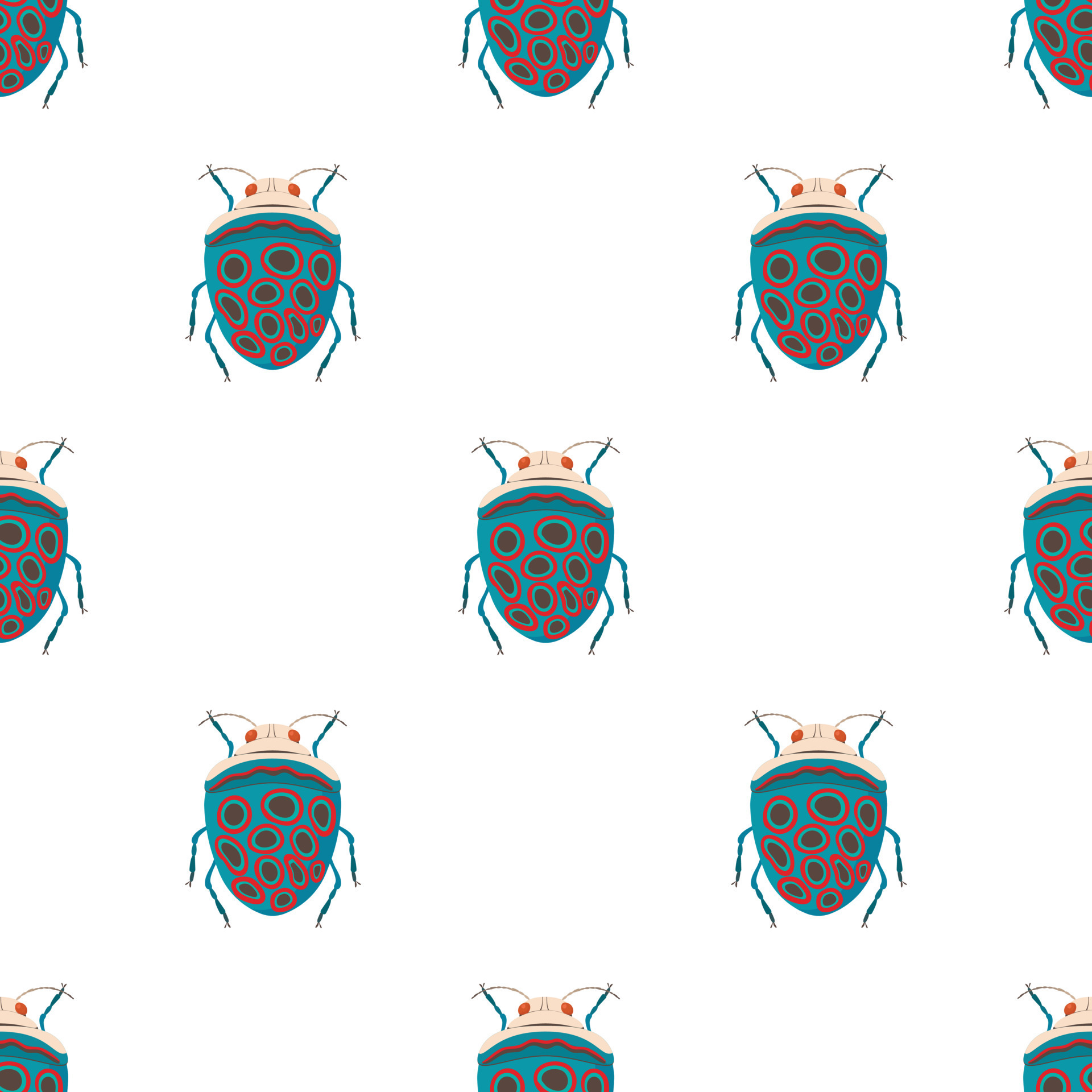 Bug pattern seamless vector 15065456 Vector Art at Vecteezy