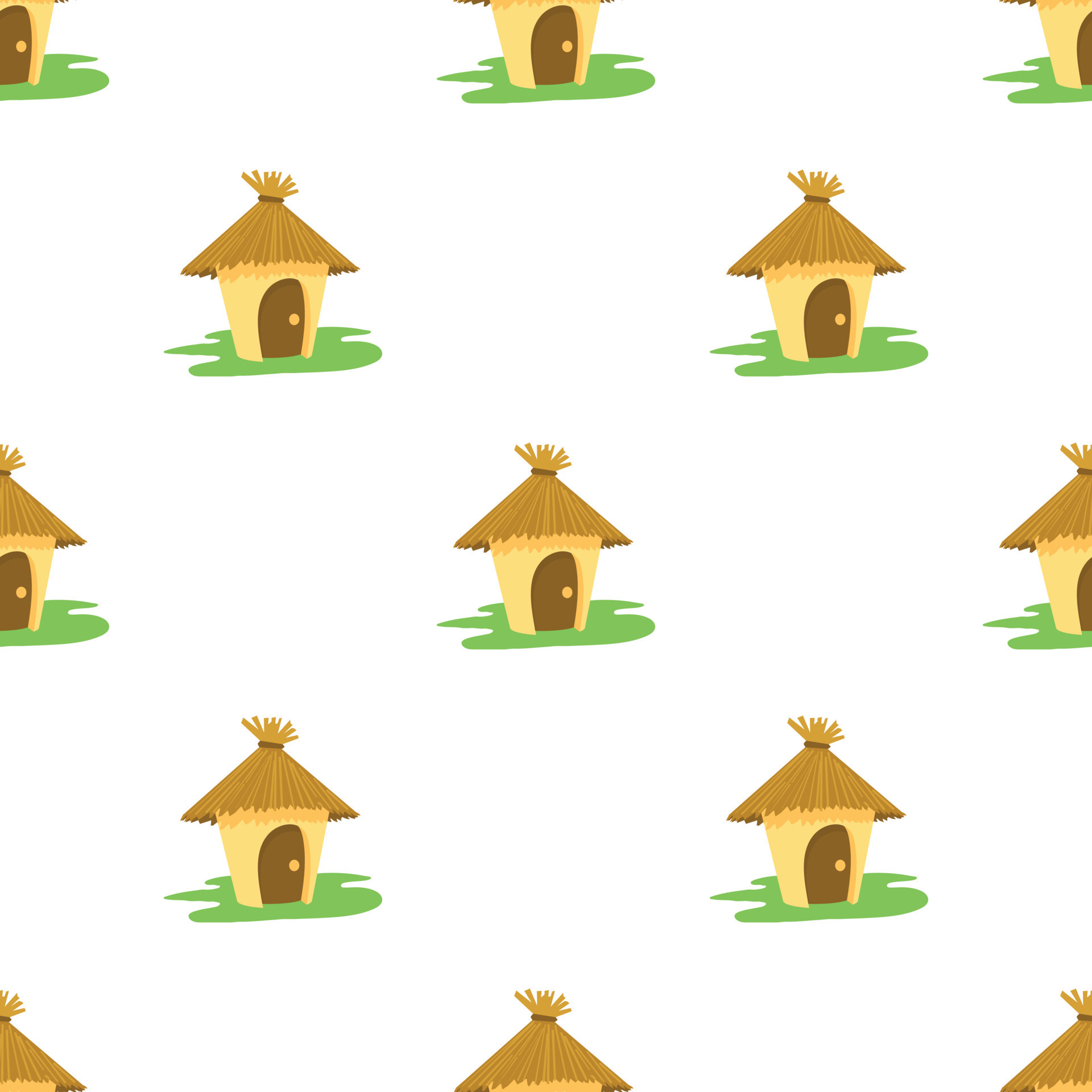 Hut pattern seamless vector 15065760 Vector Art at Vecteezy