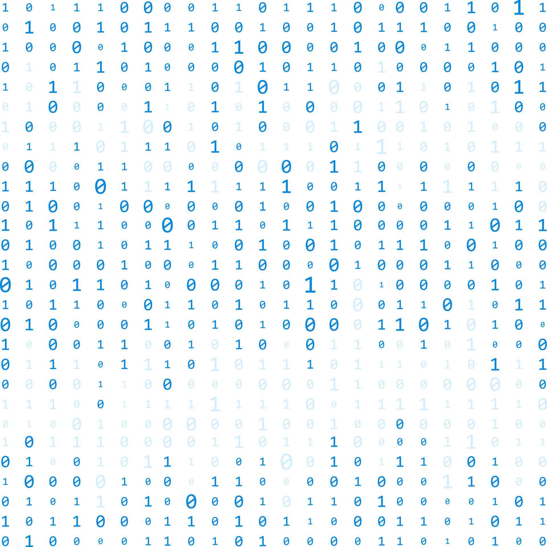 Background With Numbers On The Screen Binary Code Zero One Matrix Binary Code Banner Logo