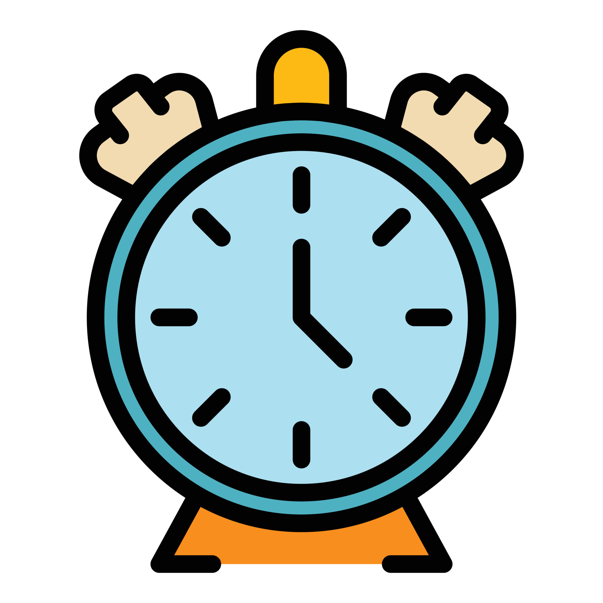 Table Clock Icon Color Outline Vector 15067513 Vector Art At Vecteezy