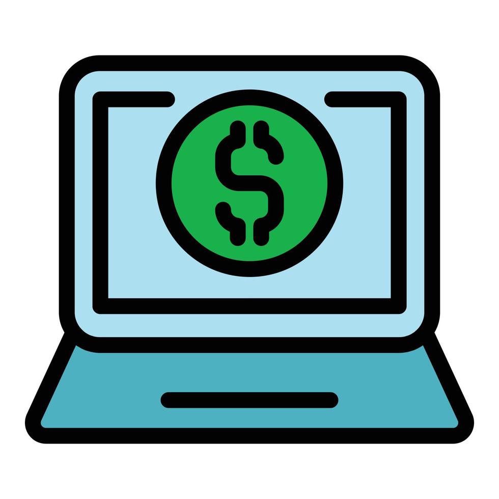 Laptop monetization icon color outline vector 15068618 Vector Art at ... Laptop monetization icon color outline vector 15068618 Vector Art at ...