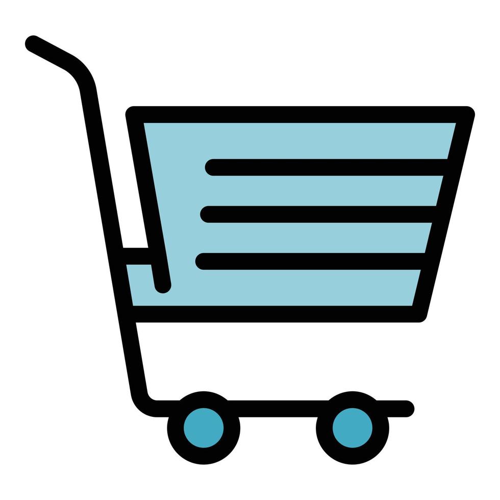 Shopping cart icon color outline vector 15069884 Vector Art at Vecteezy