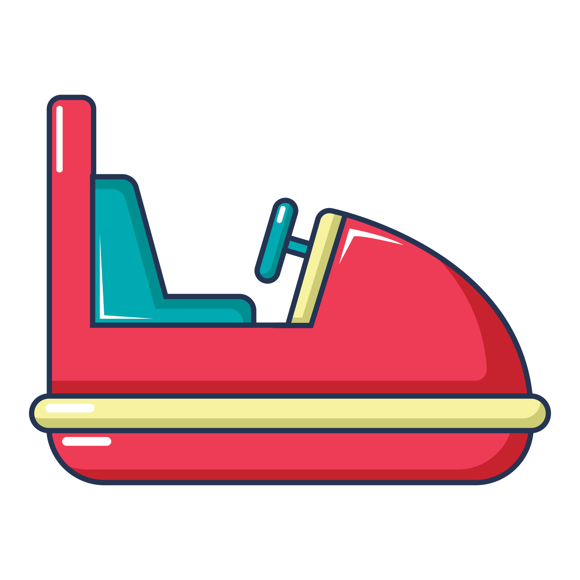 icono de coche de parachoques del parque de atracciones, estilo de dibujos animados 15070830 ...