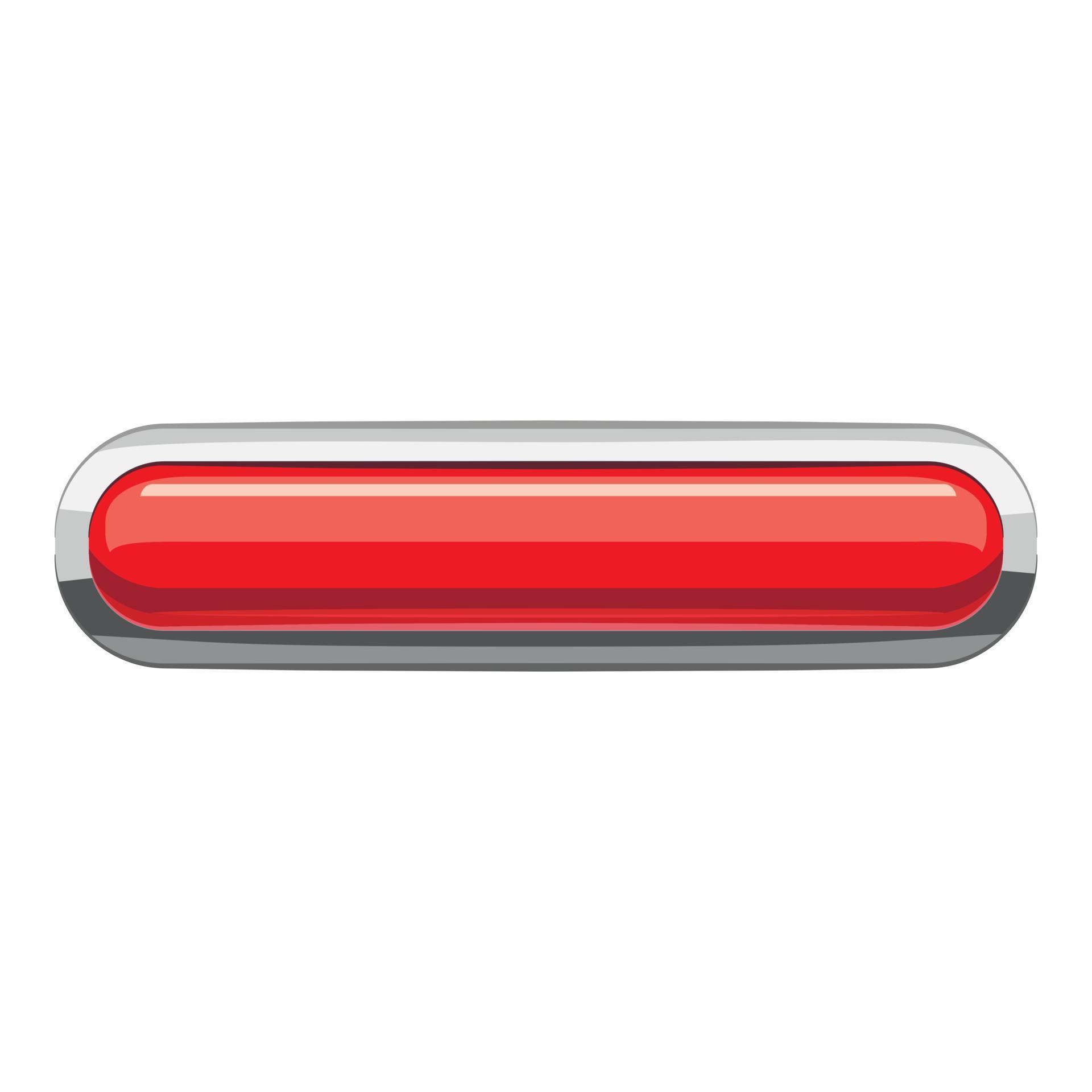 Red rectangular button icon, cartoon style 15071380 Vector Art at Vecteezy