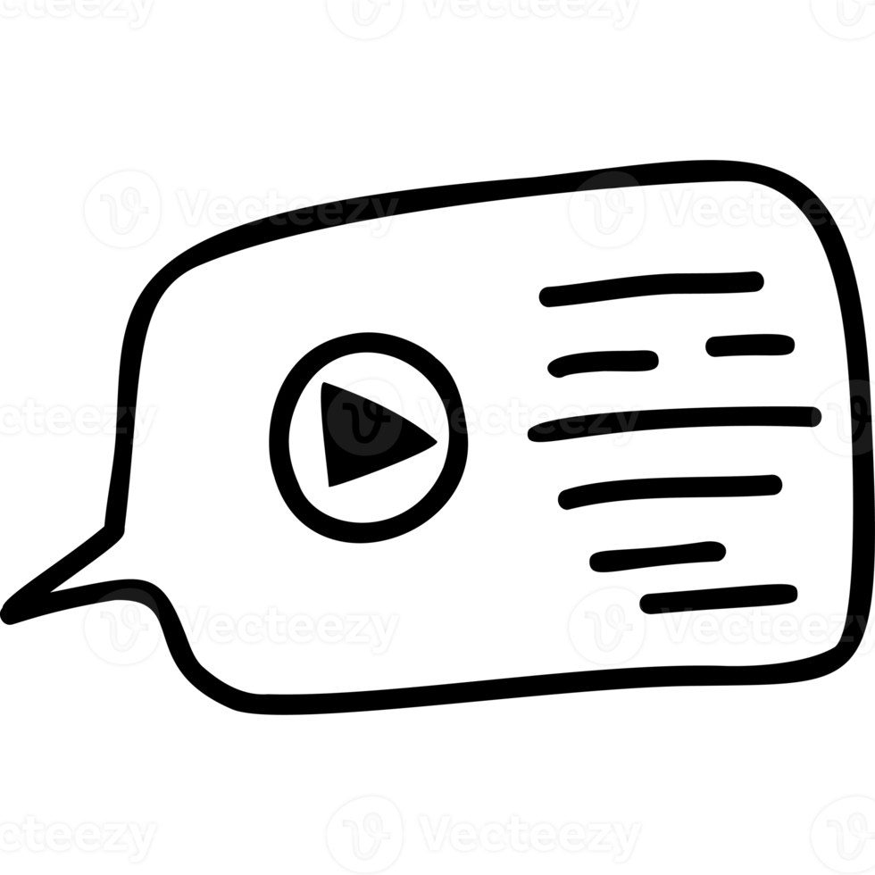 Online message with video. Doodle 15071415 PNG Online message with video. Doodle 15071415 PNG