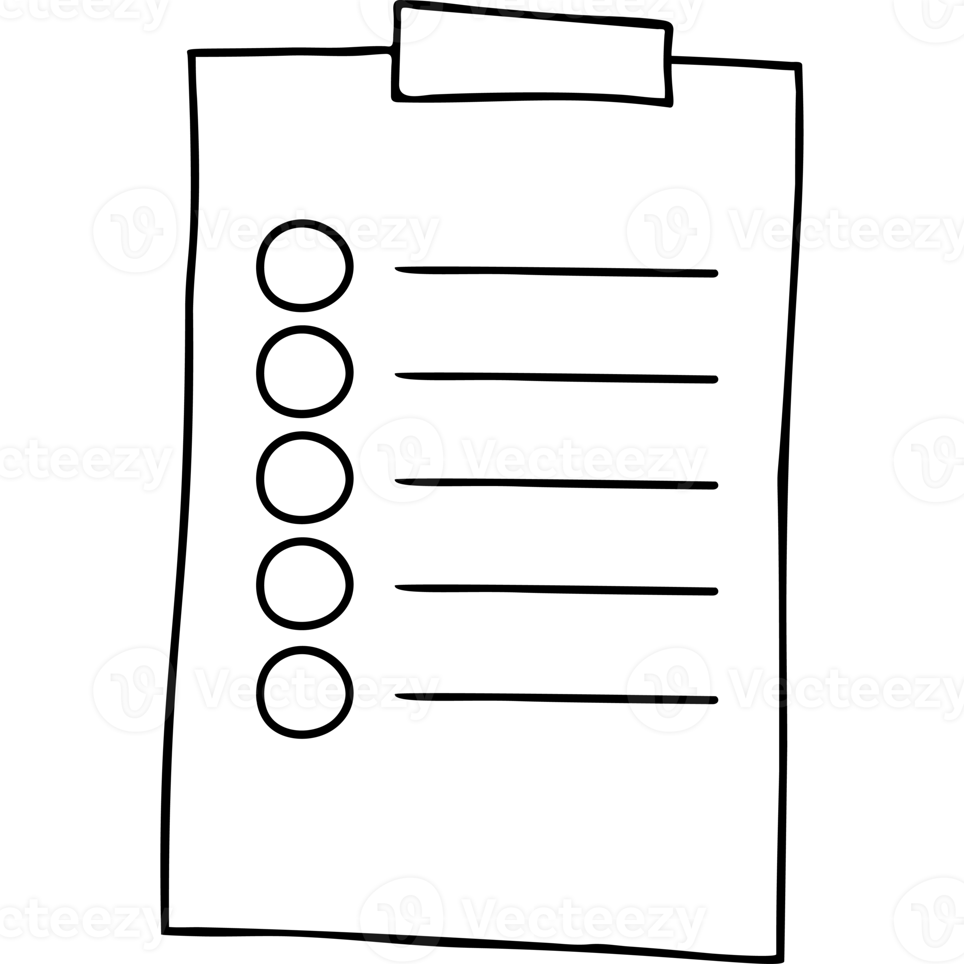 Blatt Papier mit To-do-Liste 15071485 PNG