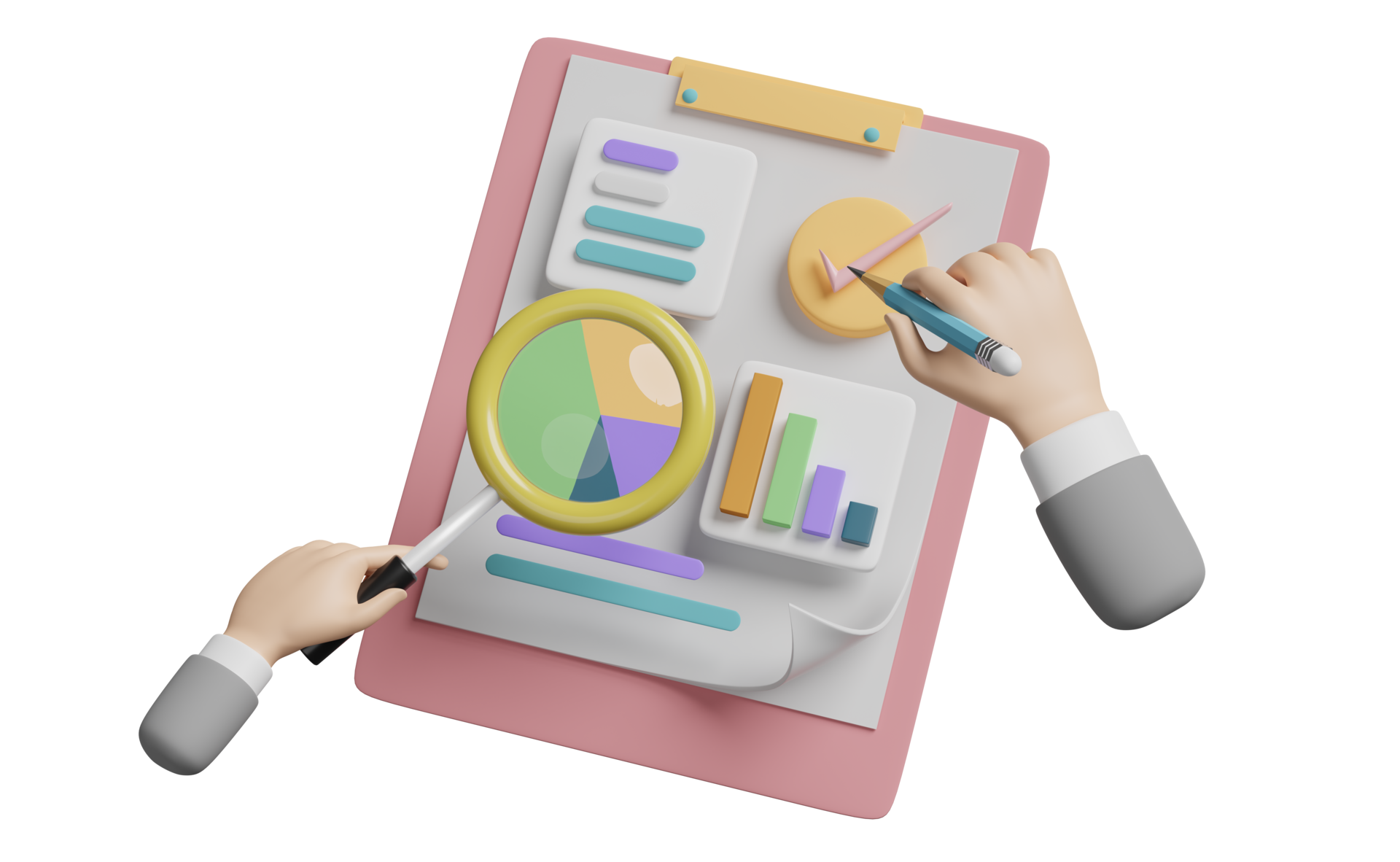 Chartsgraph With Analysis Business Financial Data White Clipboard