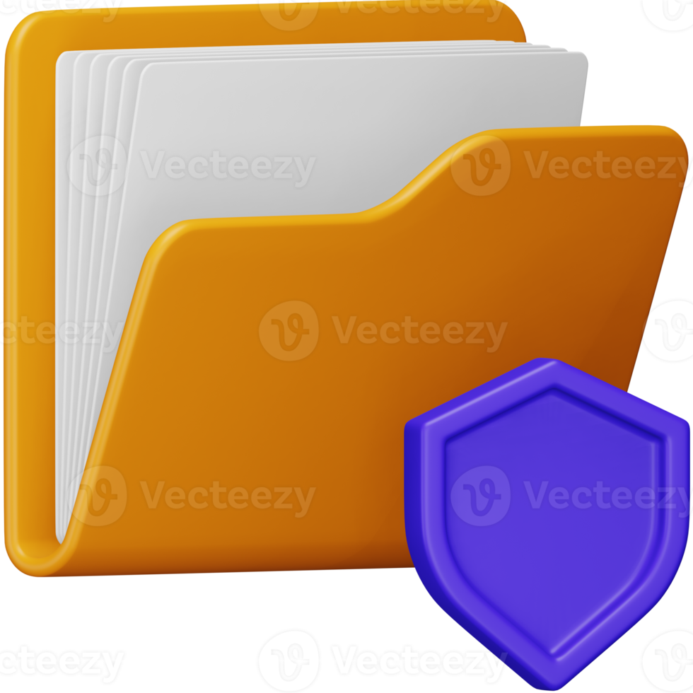 Folder Security 3d Rendering Isometric Icon 15072073 Png