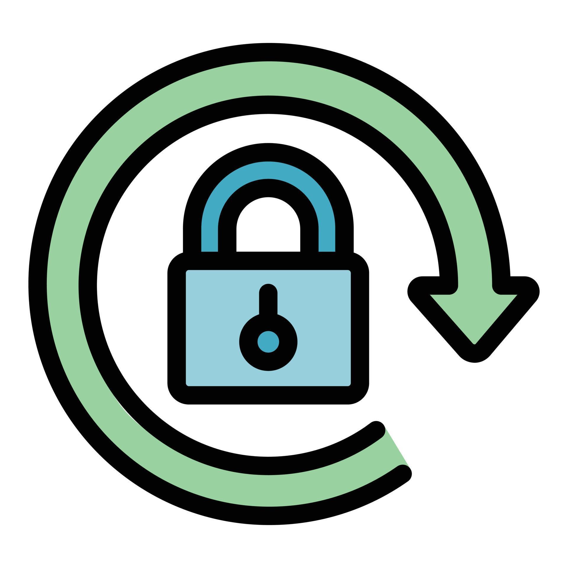 Lock Secure Icon Color Outline Vector 15072437 Vector Art At Vecteezy