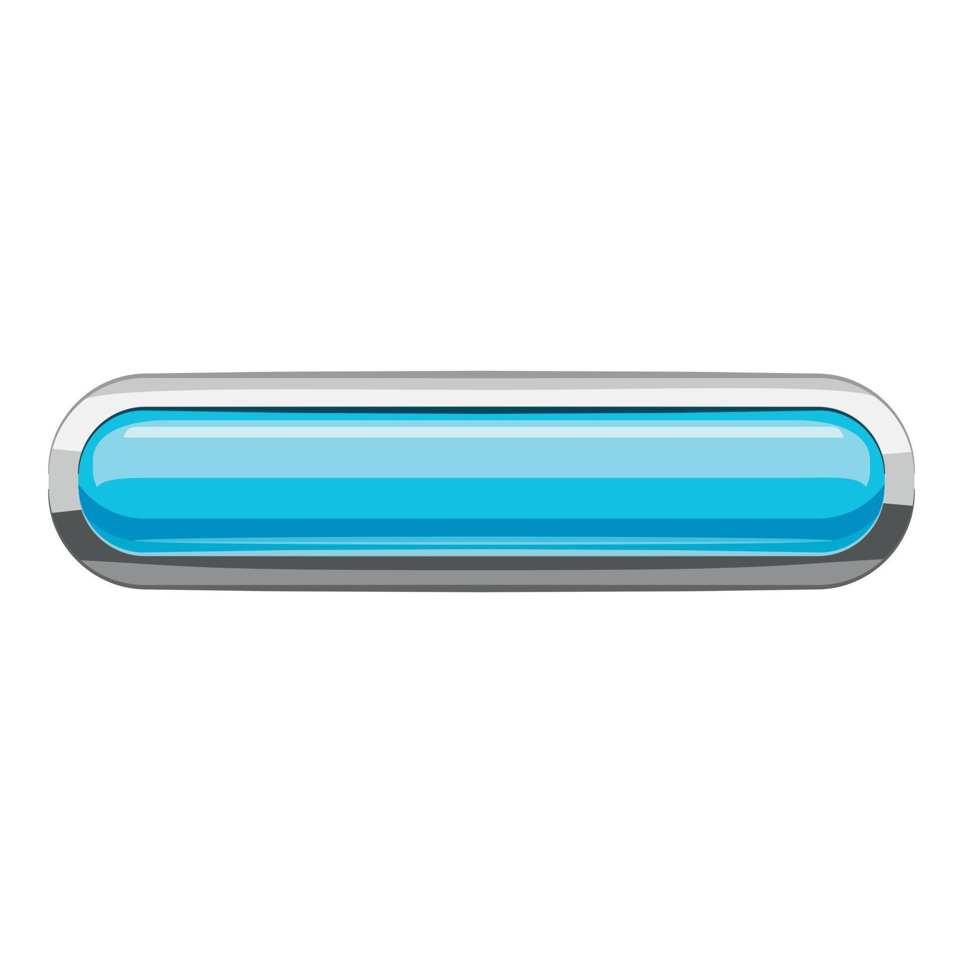 Light blue rectangular button icon, cartoon style 15072894 Vector Art ...