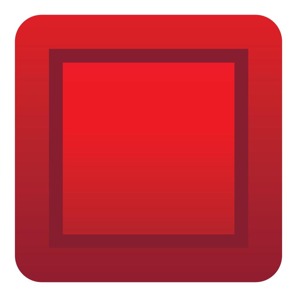 Red button icon, flat style 15073402 Vector Art at Vecteezy