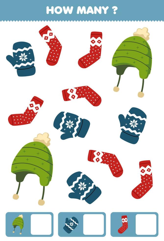 Education game for children searching and counting how many objects of ...