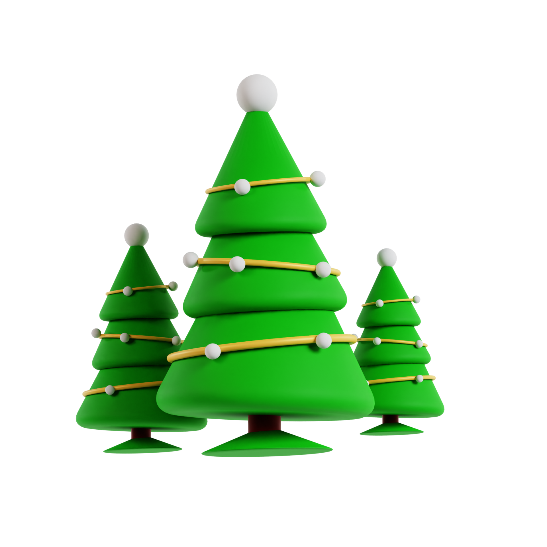 3D Christmas tree, transparent background 15079458 PNG