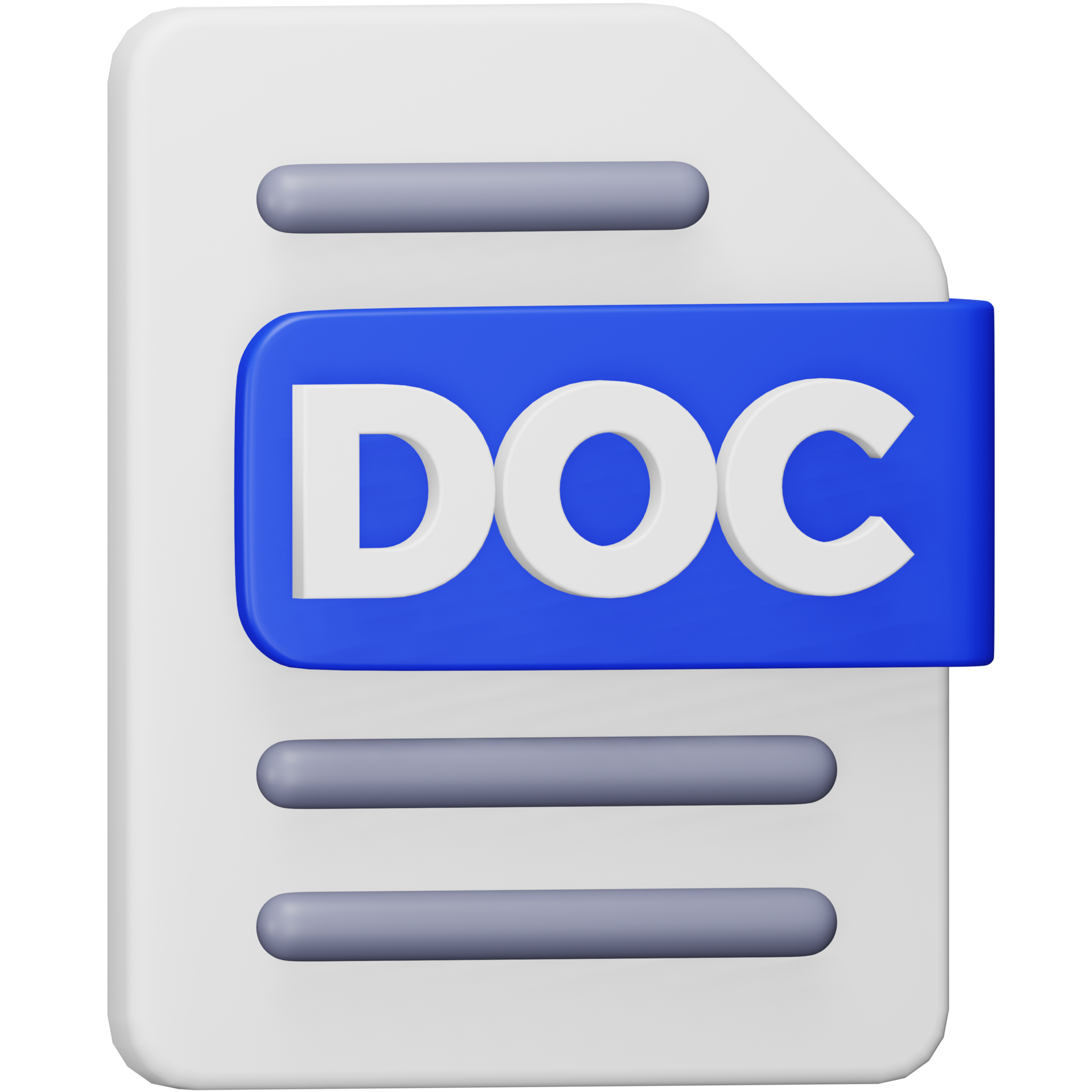 Doc File Format 3d Rendering Isometric Icon 15081211 Png