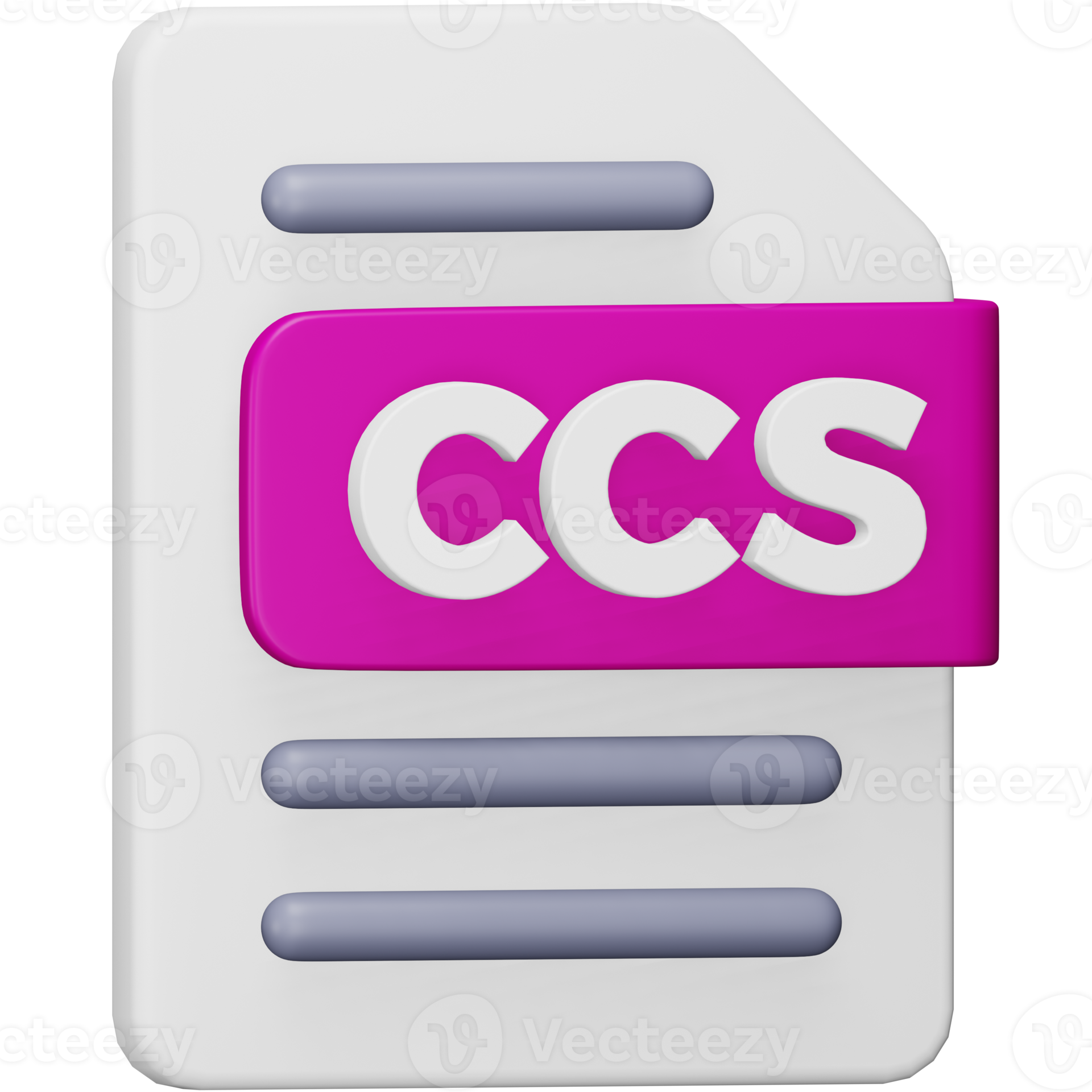 Ccs file format 3d rendering isometric icon. 15081215 PNG