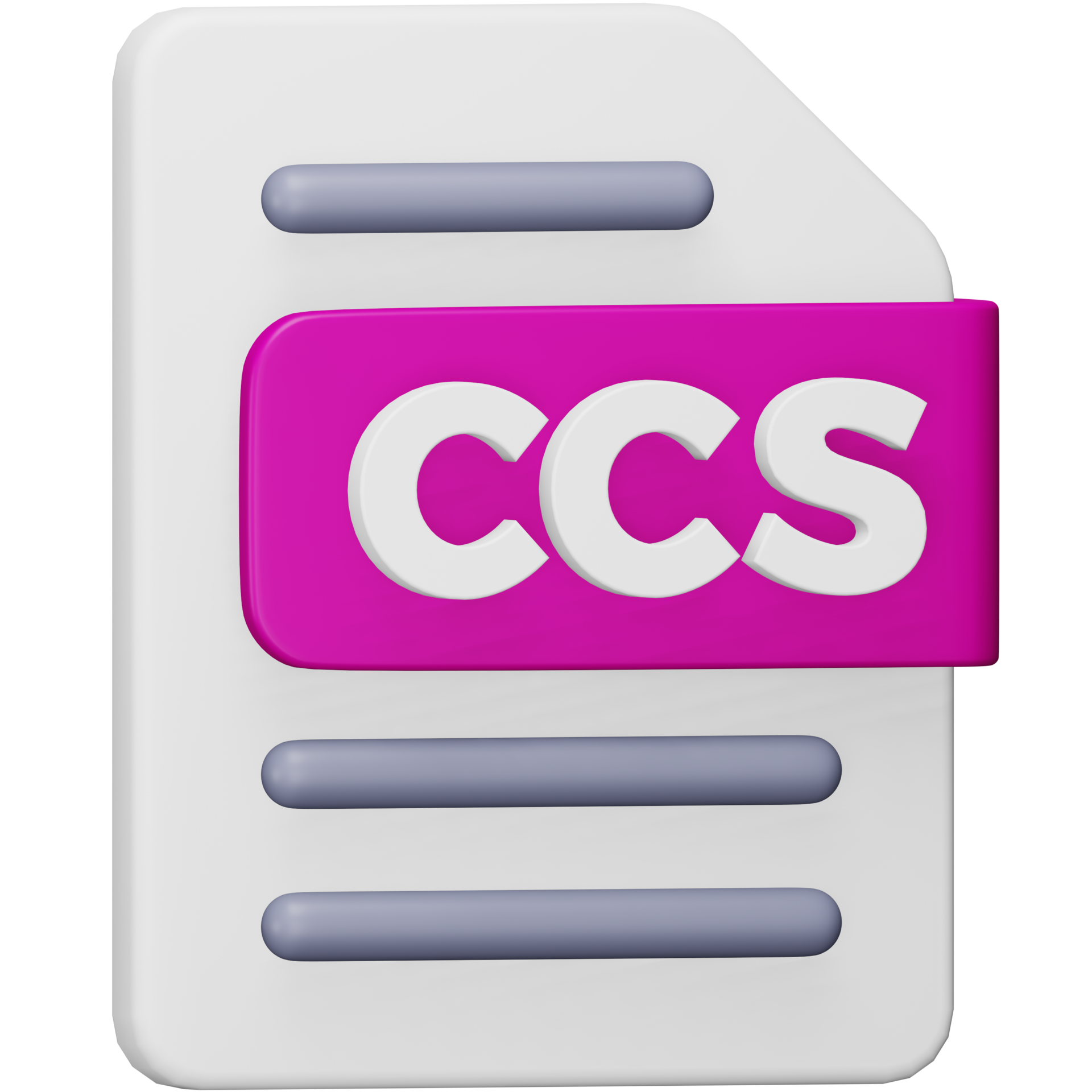 Free Ccs File Format 3d Rendering Isometric Icon 15081215 Png With