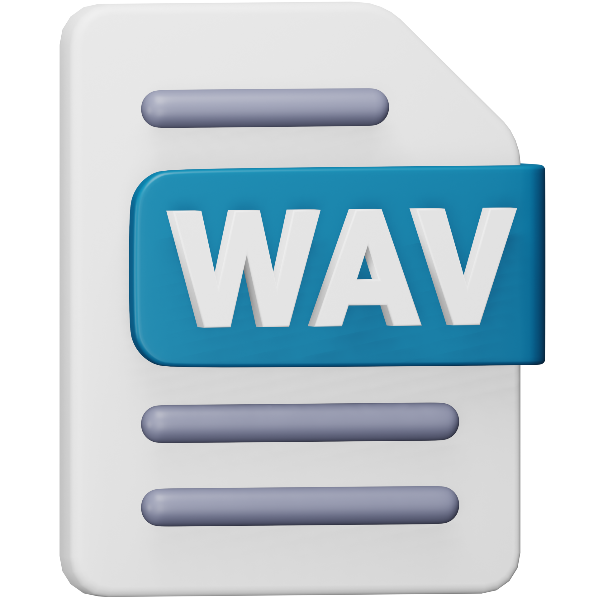 Free Wav file format 3d rendering isometric icon. 15081224 PNG with ...