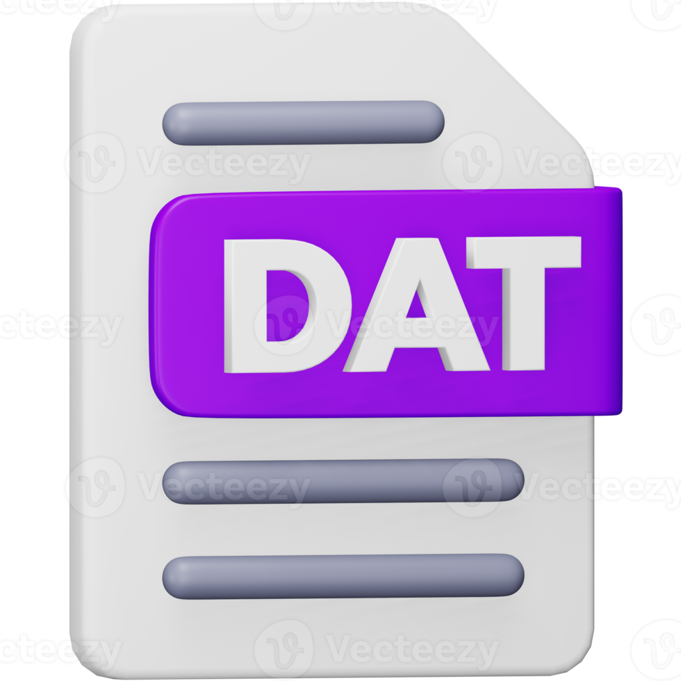 Dat File Format 3d Rendering Isometric Icon 15081240 Png