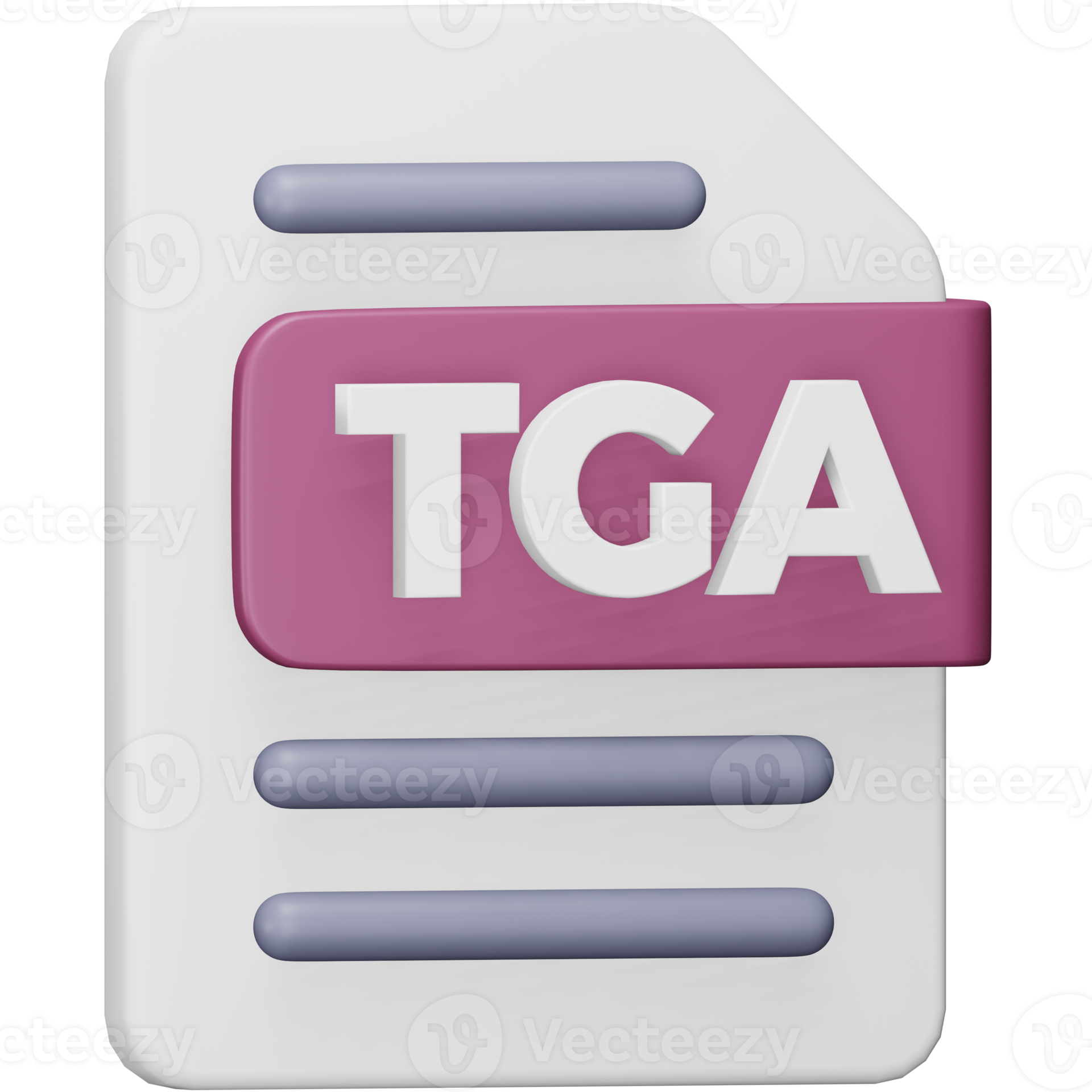 Tga File Format 3d Rendering Isometric Icon 15081243 Png