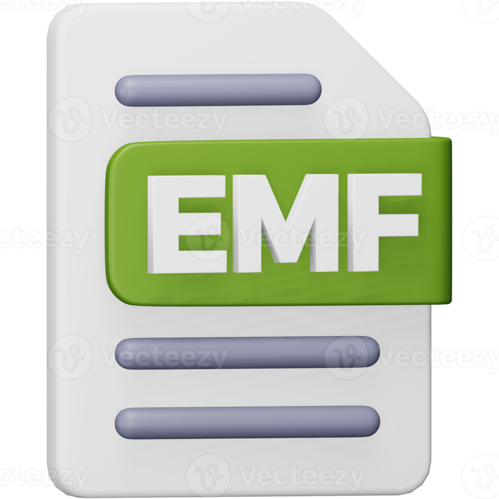 Emf File Format 3d Rendering Isometric Icon 15081387 Png