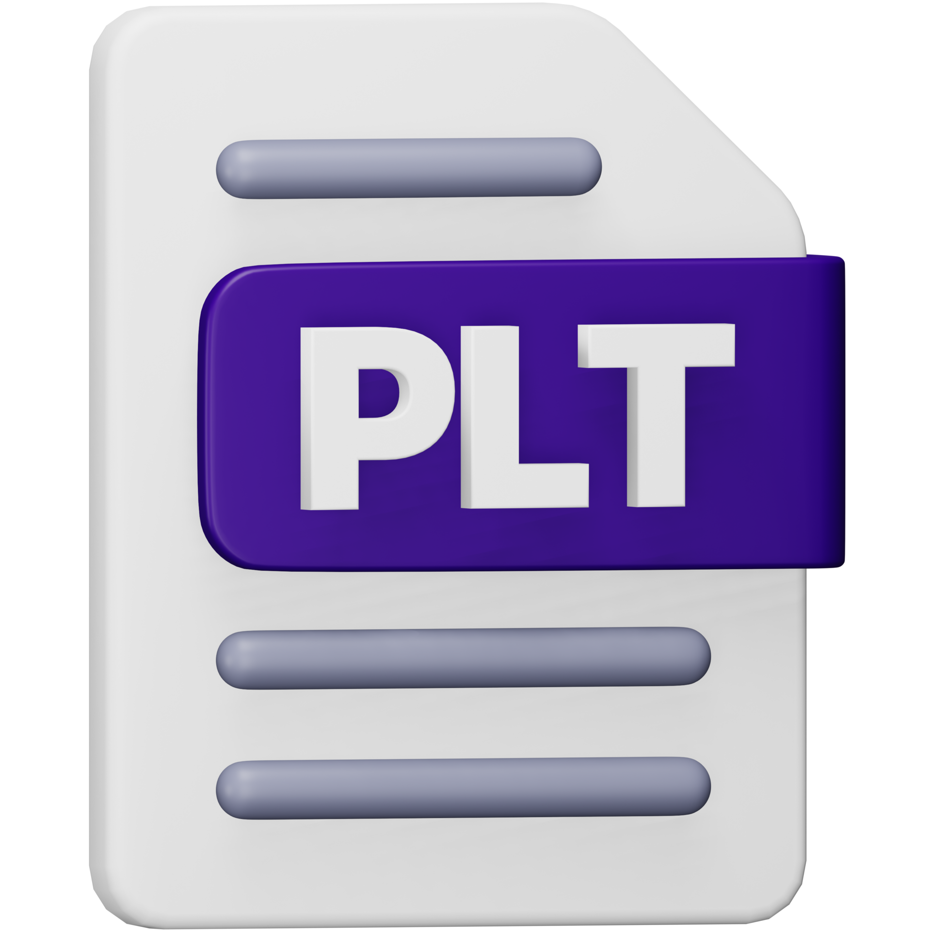 Plt File Format 3d Rendering Isometric Icon 15081410 Png