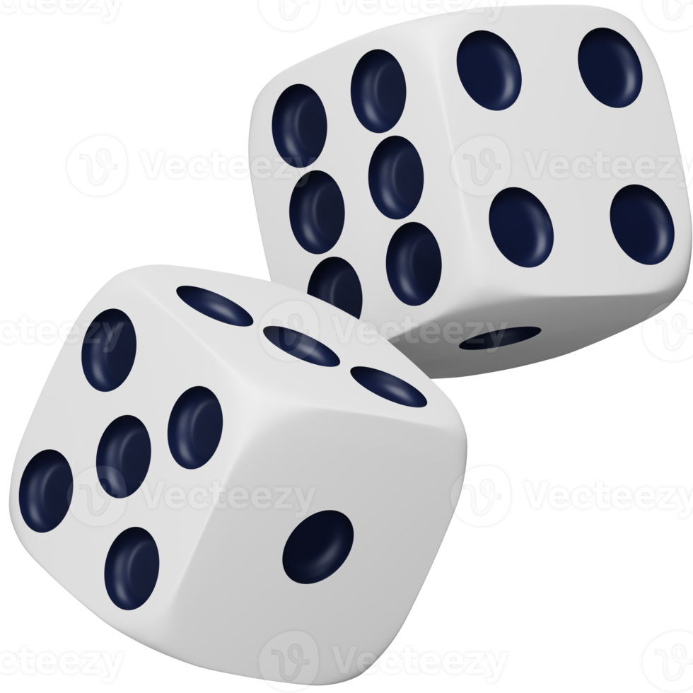 White rolling dice 3d rendering isometric icon. 15081534 PNG White rolling dice 3d rendering isometric icon. 15081534 PNG
