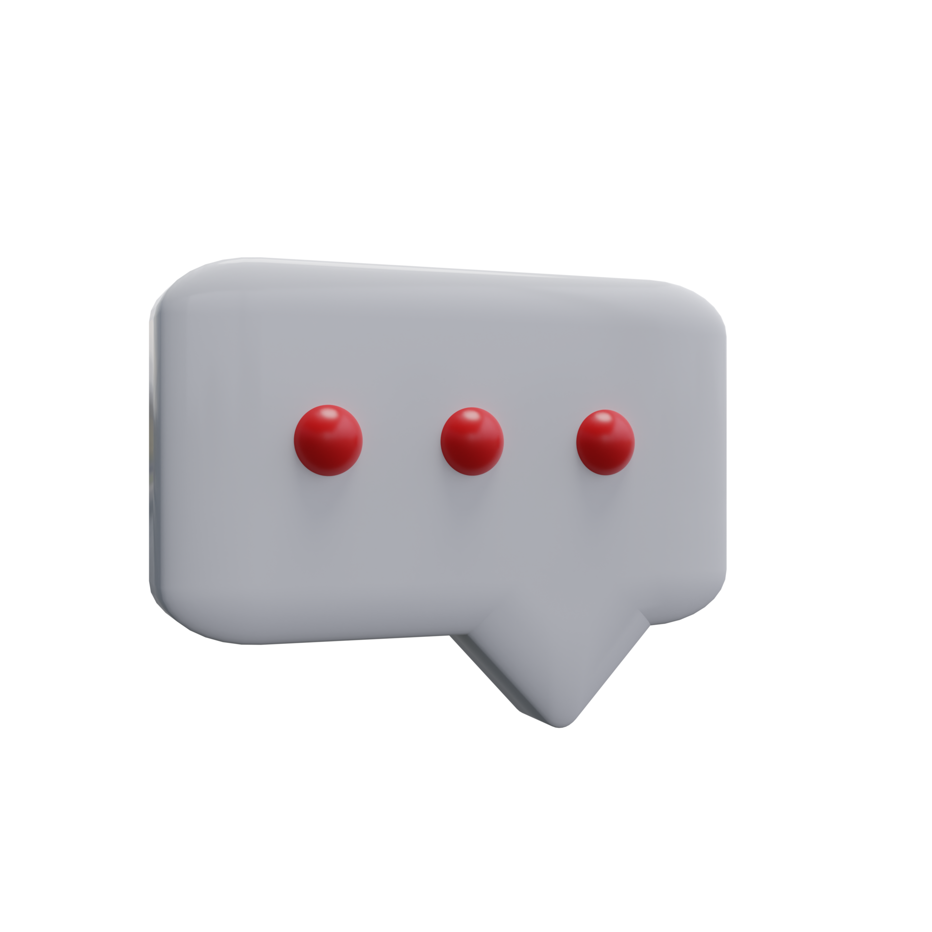 Message Notification Icon Dialog Or Chat Bubble 3d Rendering
