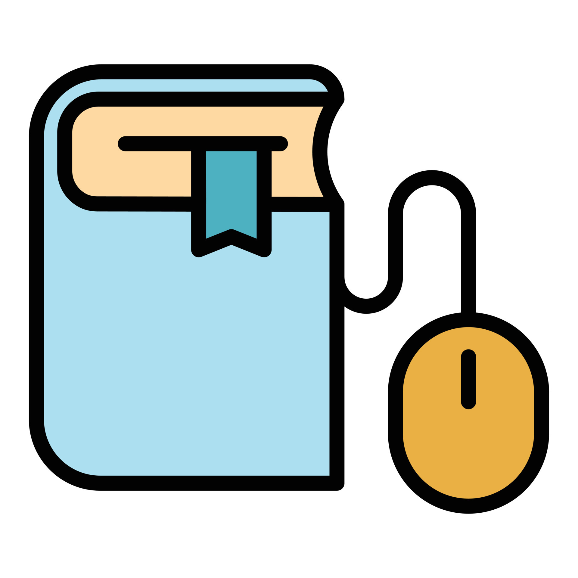 Web online learning icon color outline vector 15082643 Vector Art at ...