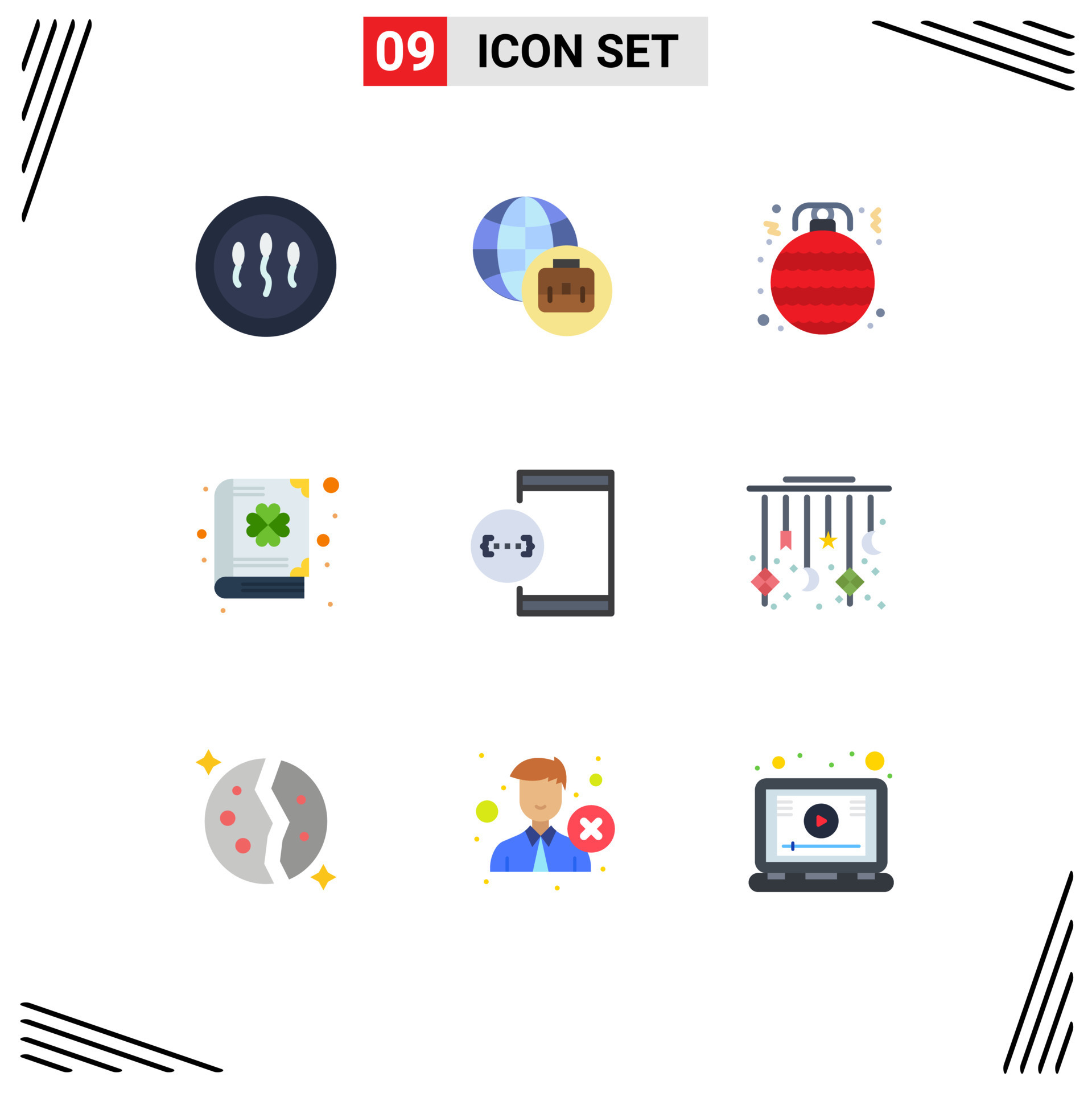 Set Of 9 Modern Ui Icons Symbols Signs For Device Develop Ornament Coding Patrick Editable