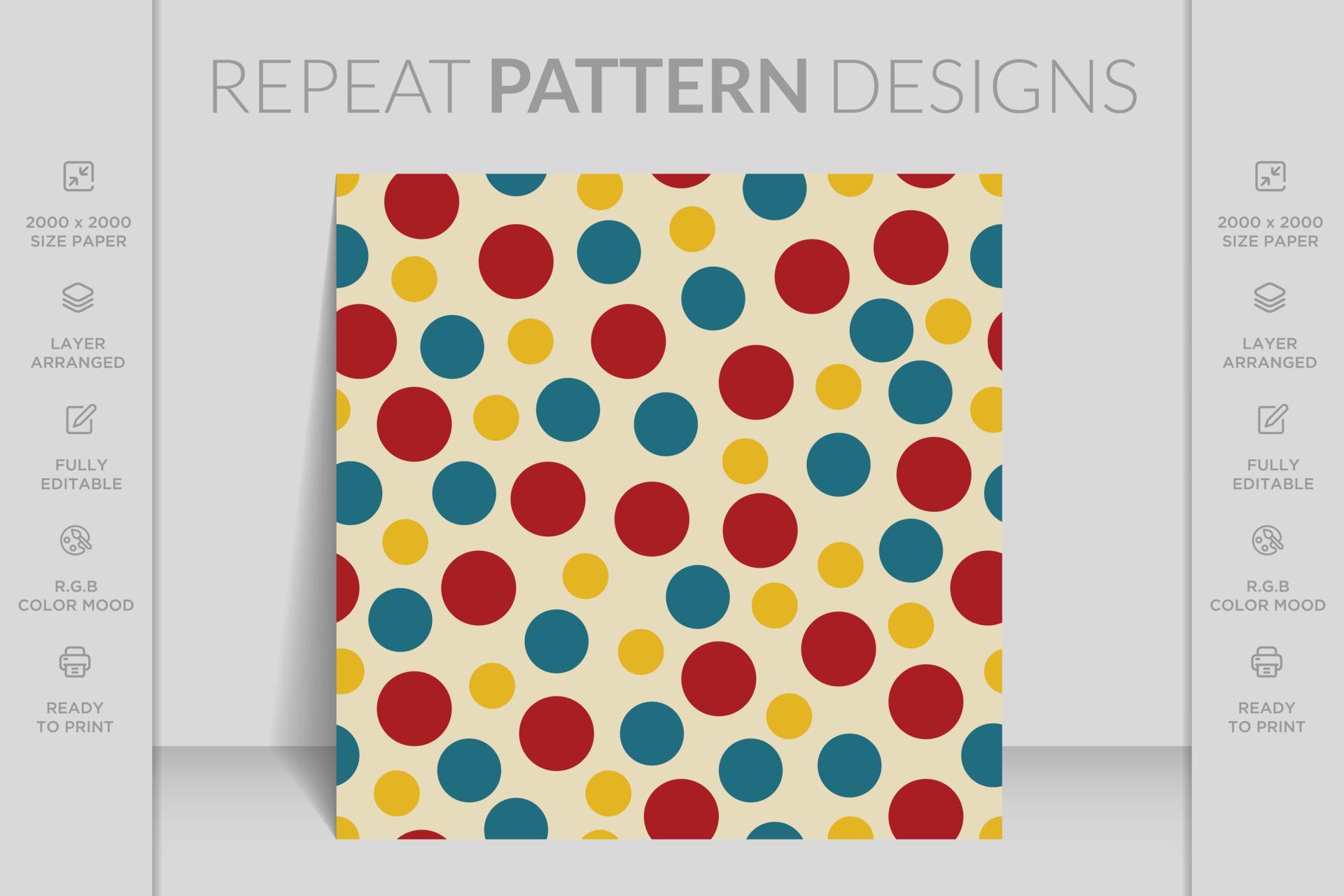 Polka Dot Pattern Background Colorful Cute Design Vector Simple Pattern Background 15083528