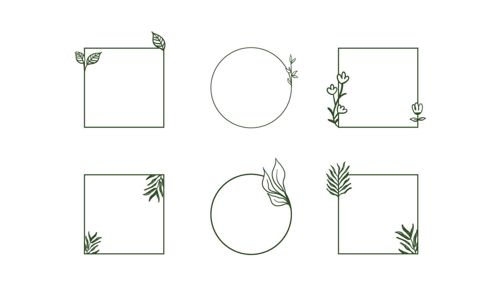 Floral frames. Wreath decorative borders. 15083658 Vector Art at Vecteezy