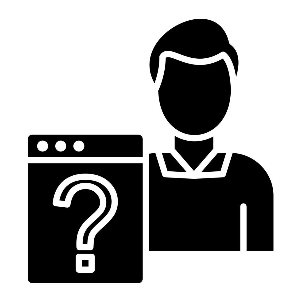 Non Technical User Glyph Icon 15086389 Vector Art at Vecteezy