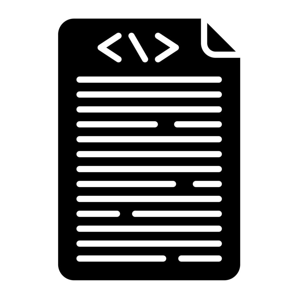 Source Code Glyph Icon 15086397 Vector Art at Vecteezy