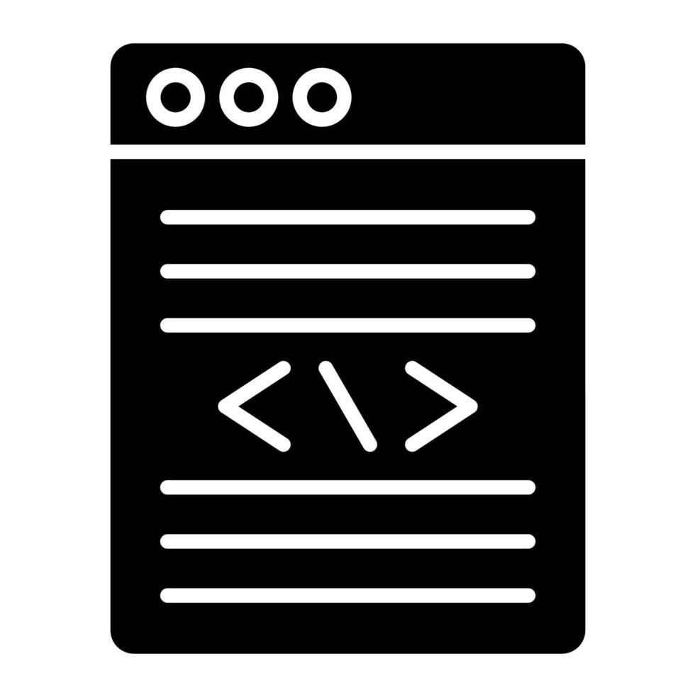 Coding Glyph Icon 15086790 Vector Art at Vecteezy