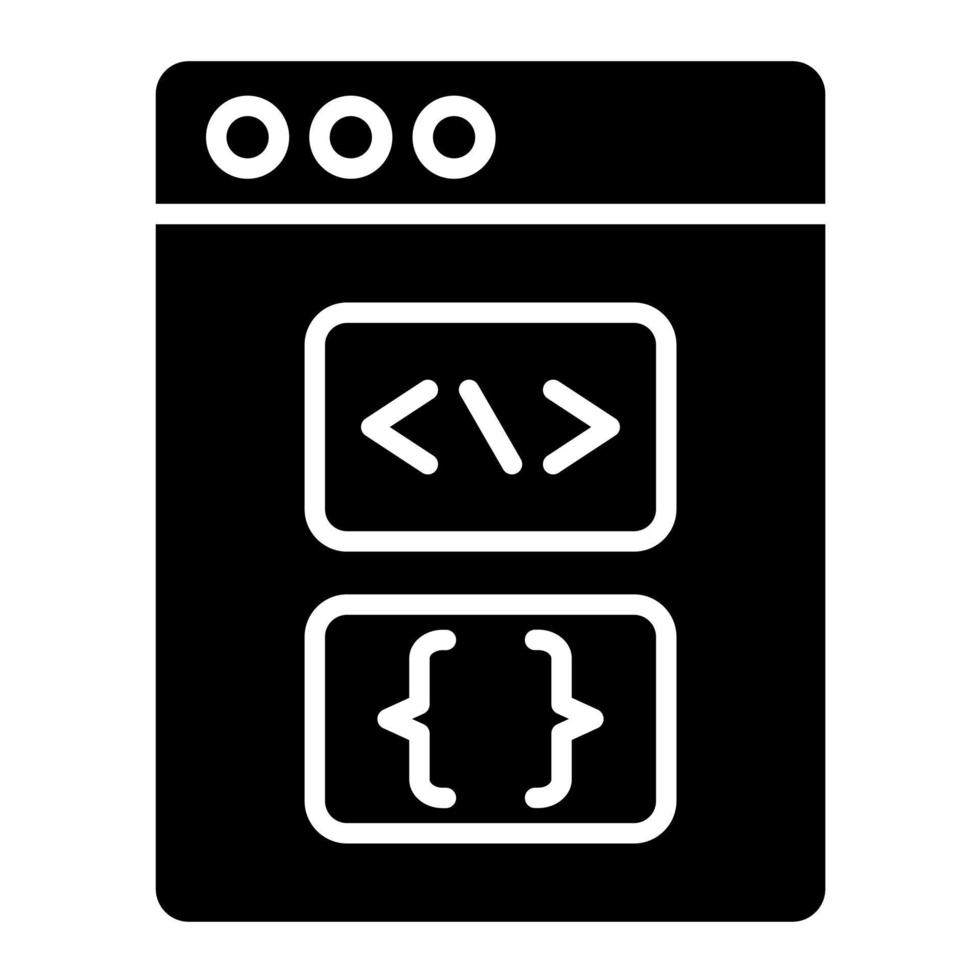 Programming Language Glyph Icon 15086834 Vector Art at Vecteezy