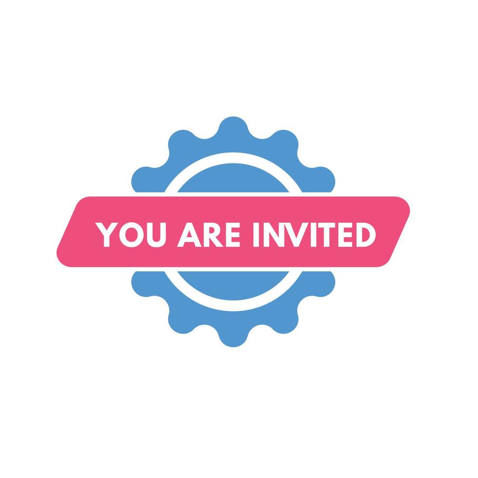 you are invited Button. you are invited Sign Icon Label Sticker Web Buttons 15088728 Vector Art ...