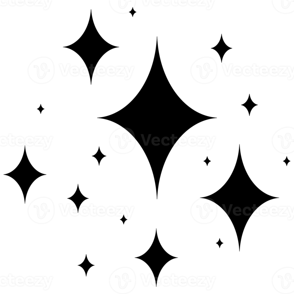 Sparkles Star Elements, Design for Christmas and New Year Decoration Elements. 15089185 PNG