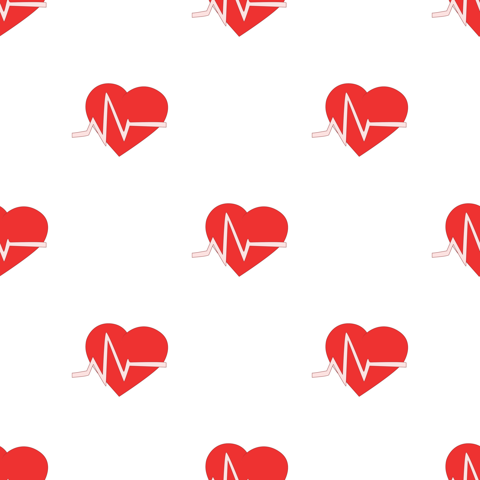Heart Beats Pattern Seamless Vector 15089378 Vector Art At Vecteezy