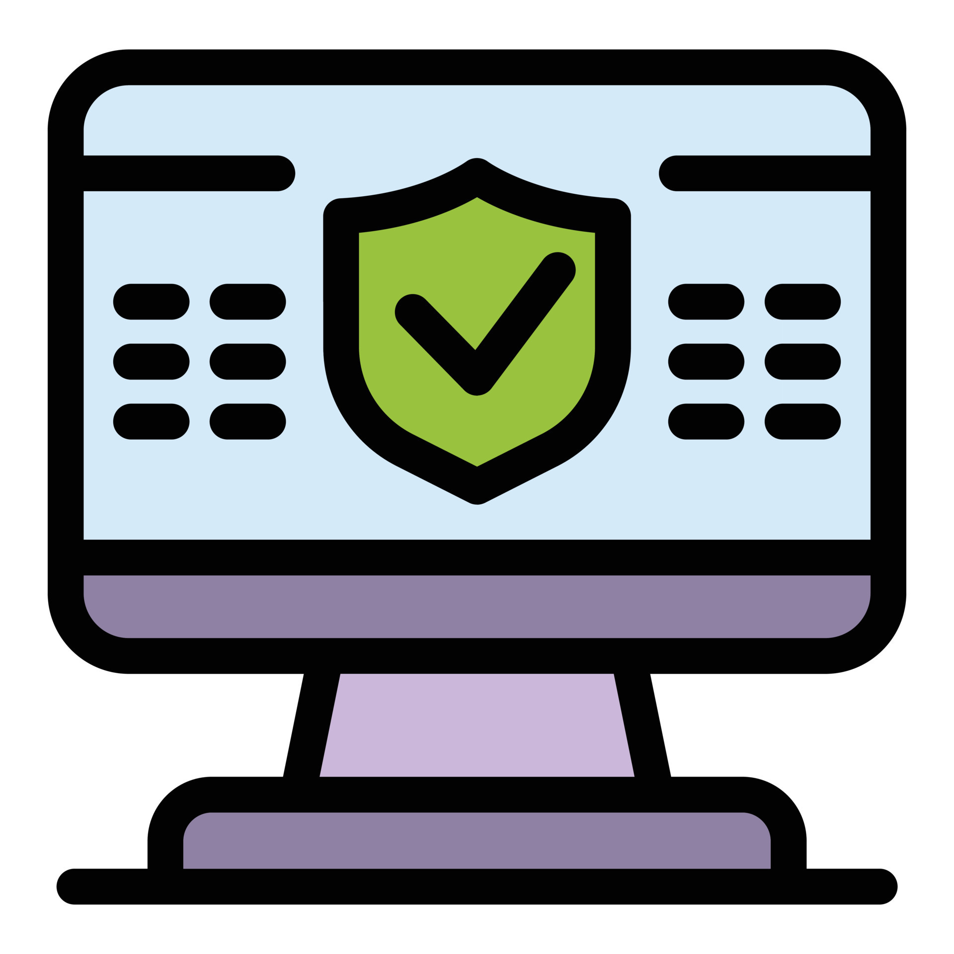 Secured computer icon color outline vector 15091573 Vector Art at Vecteezy Secured computer icon color outline vector 15091573 Vector Art at Vecteezy