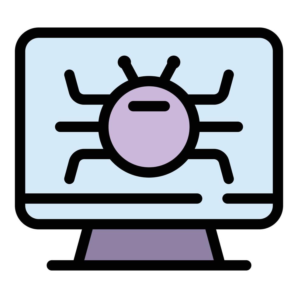 Computer Fraud Bug Icon Color Outline Vector 15091727 Vector Art At Vecteezy