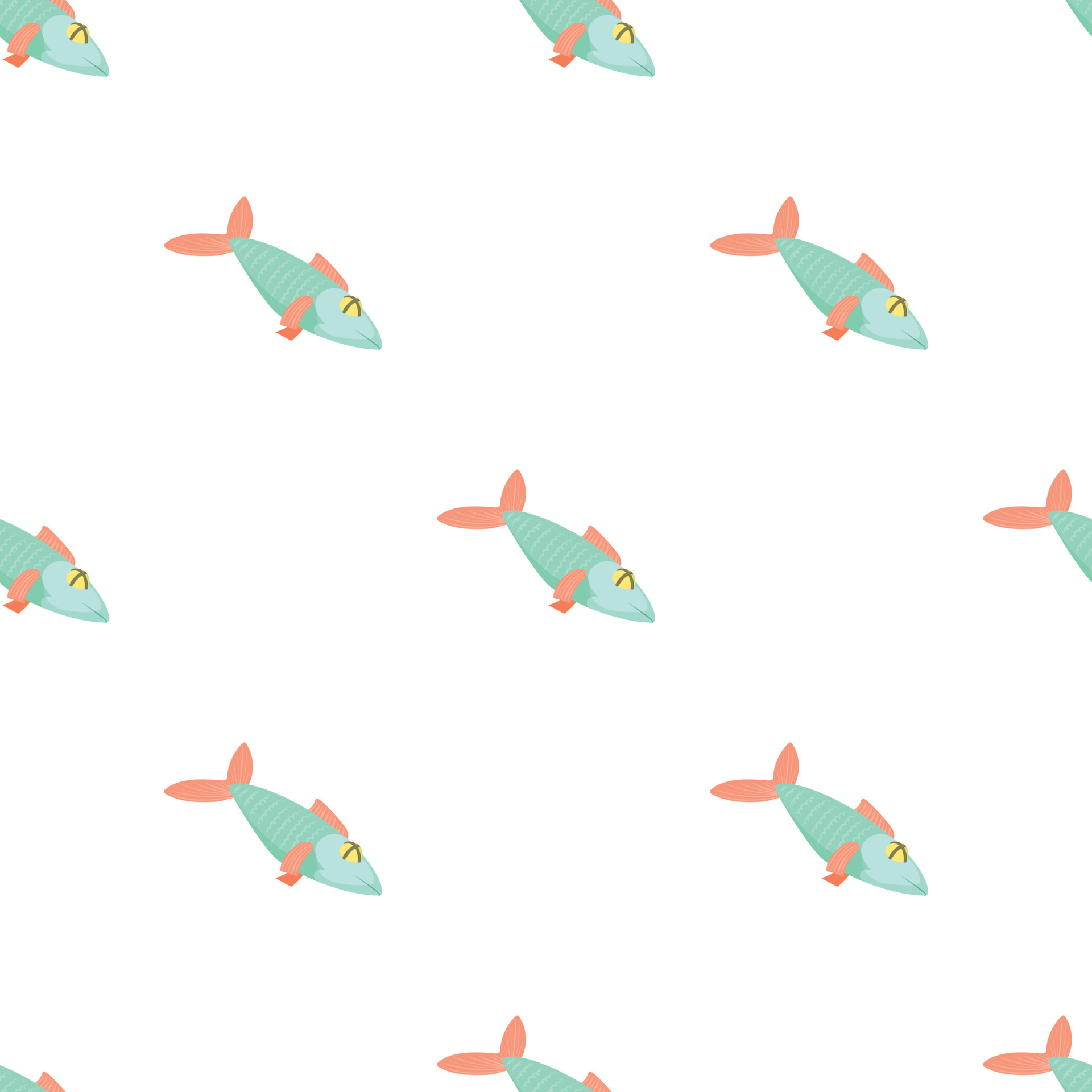Fish pattern seamless vector 15092033 Vector Art at Vecteezy