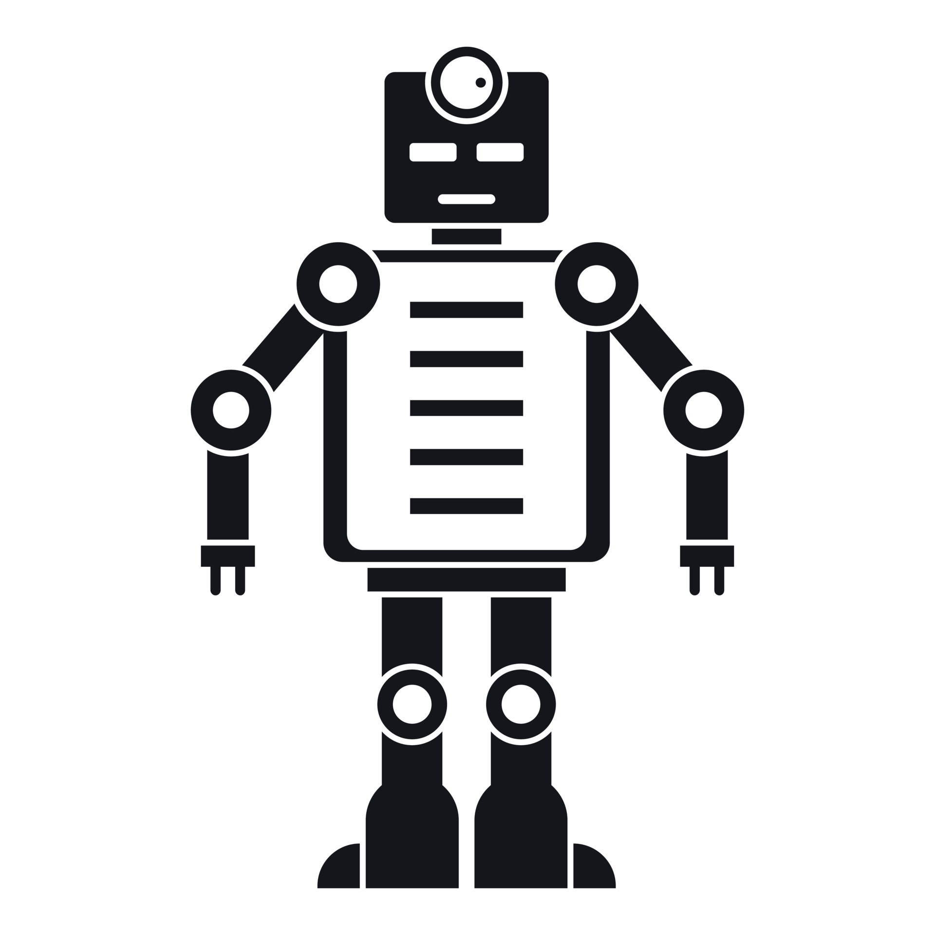 Artificial intelligence robot icon, simple style 15092494 Vector Art at ...