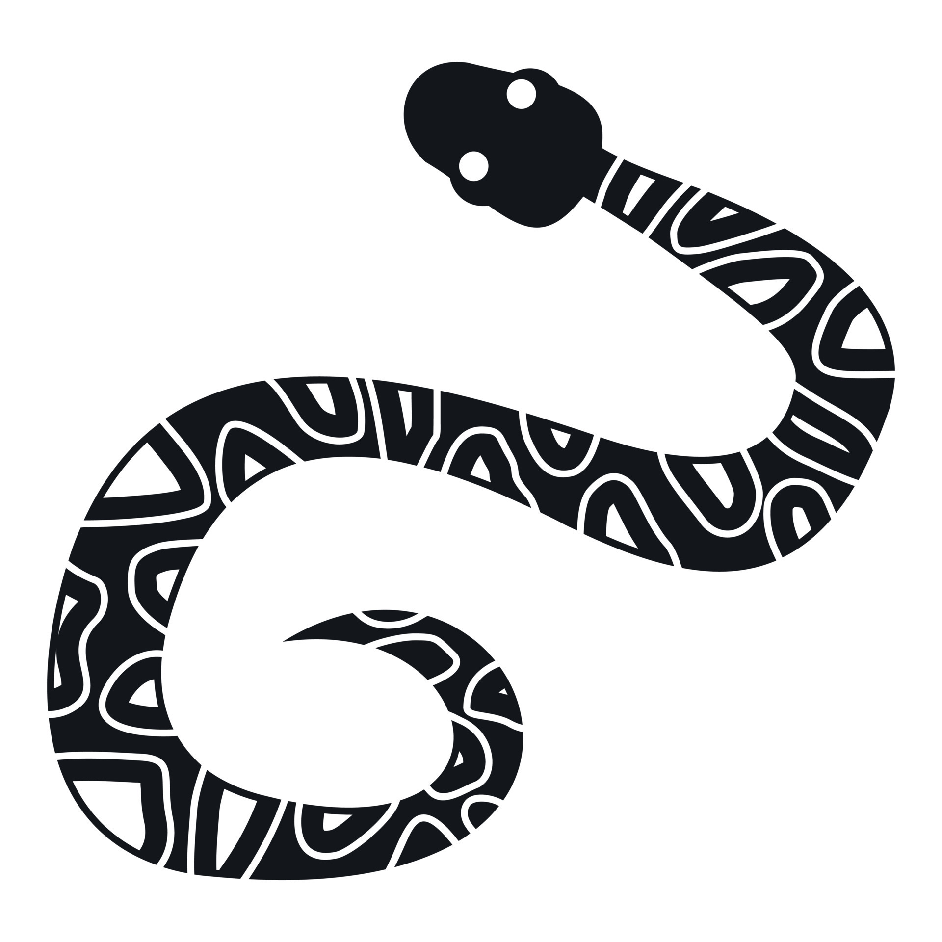 Snake icon, simple style 15092619 Vector Art at Vecteezy