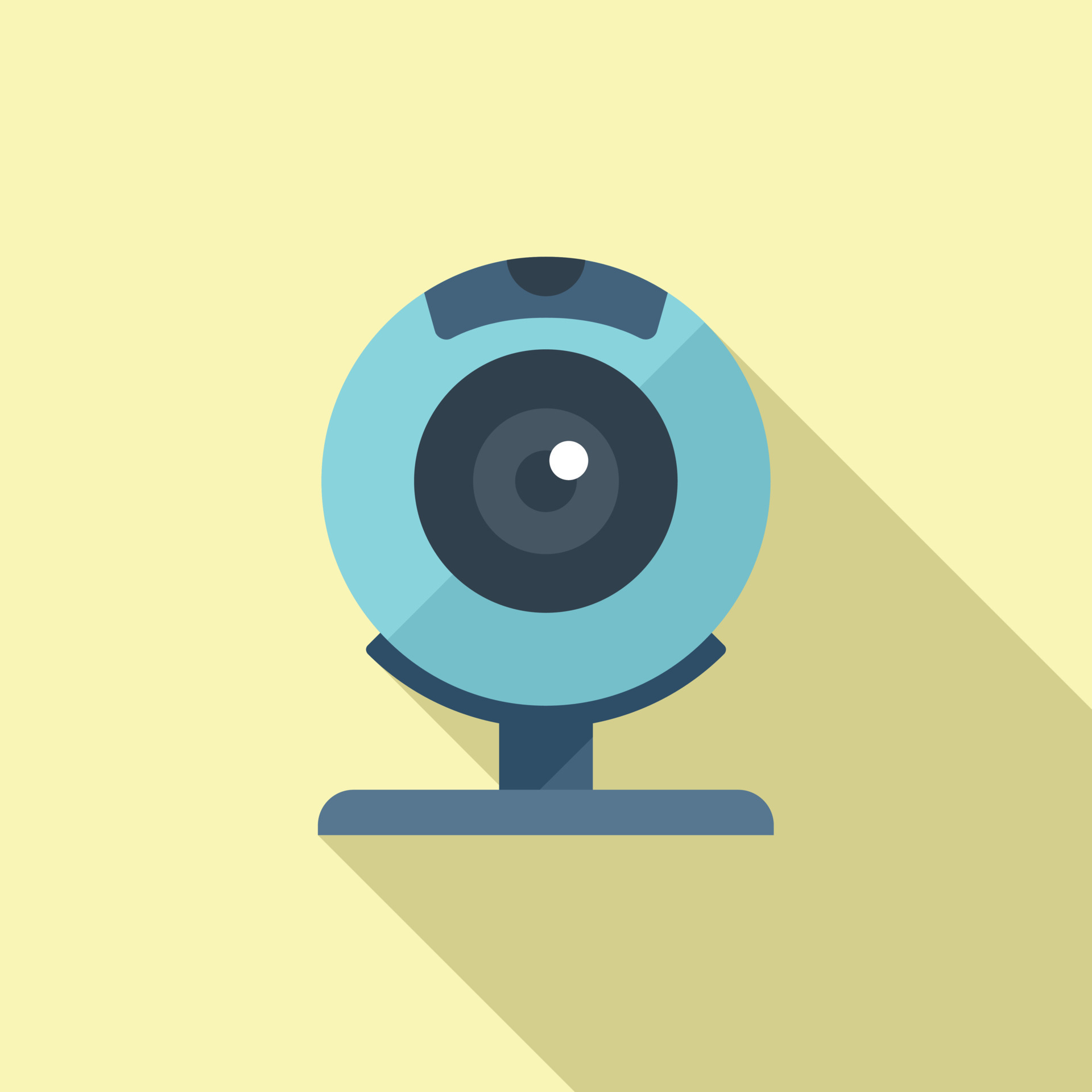 Web camera control icon flat vector. Data system 15093346 Vector Art at ...