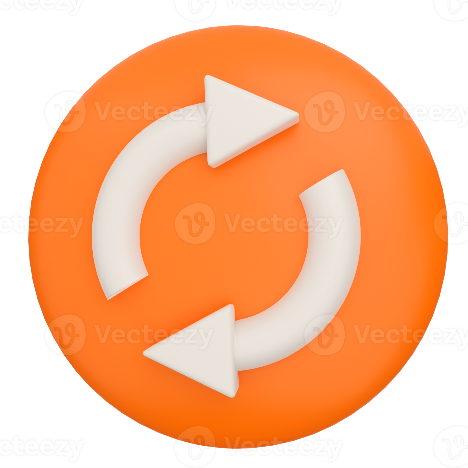 Loop Button. 3D rendering. 15096340 PNG