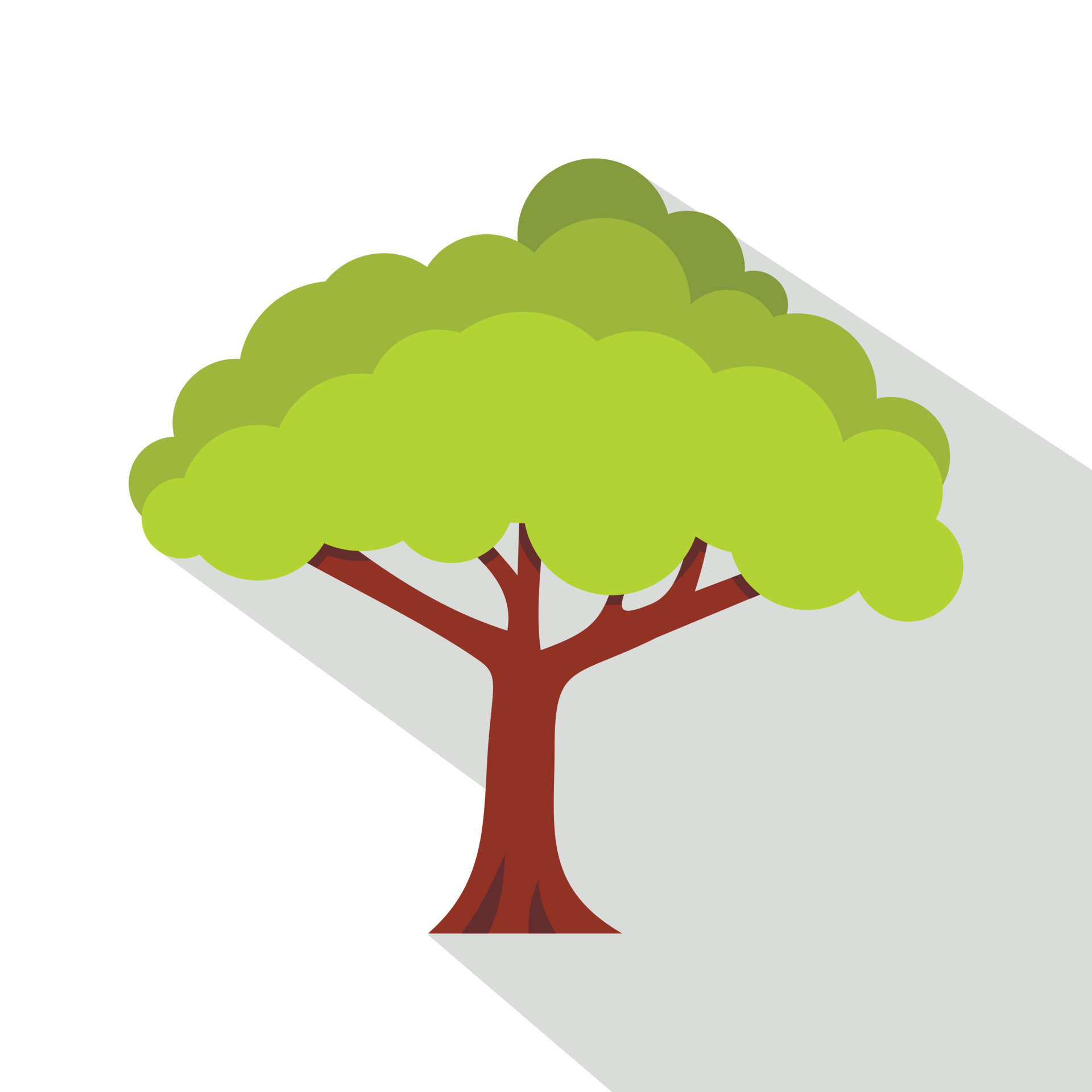 Tree icon, flat style 15100352 Vector Art at Vecteezy